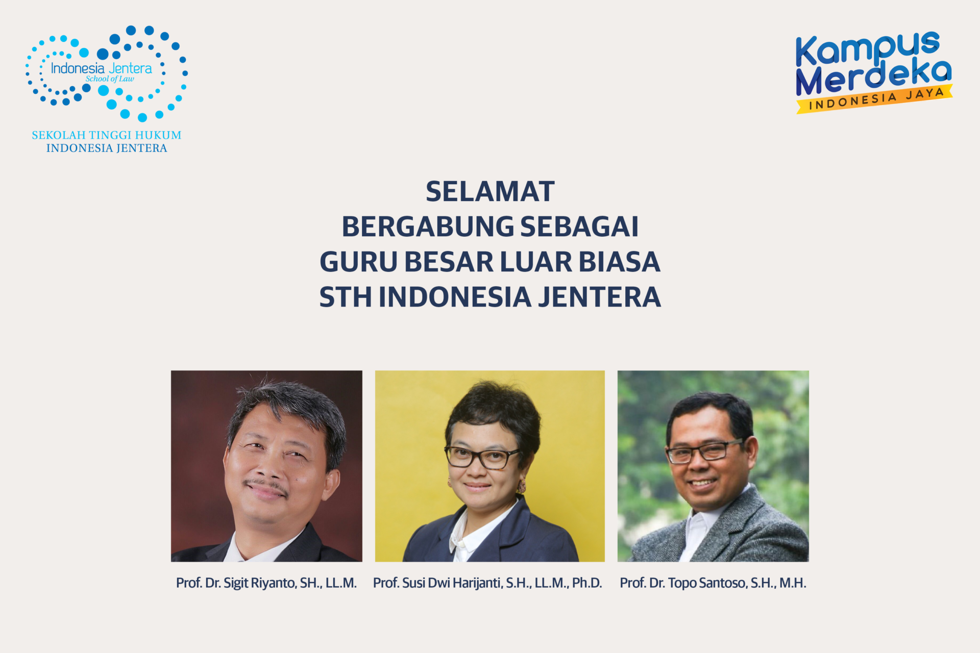 Jentera Memantapkan Tradisi Mutu dengan Bergabungnya Tiga Guru Besar ...