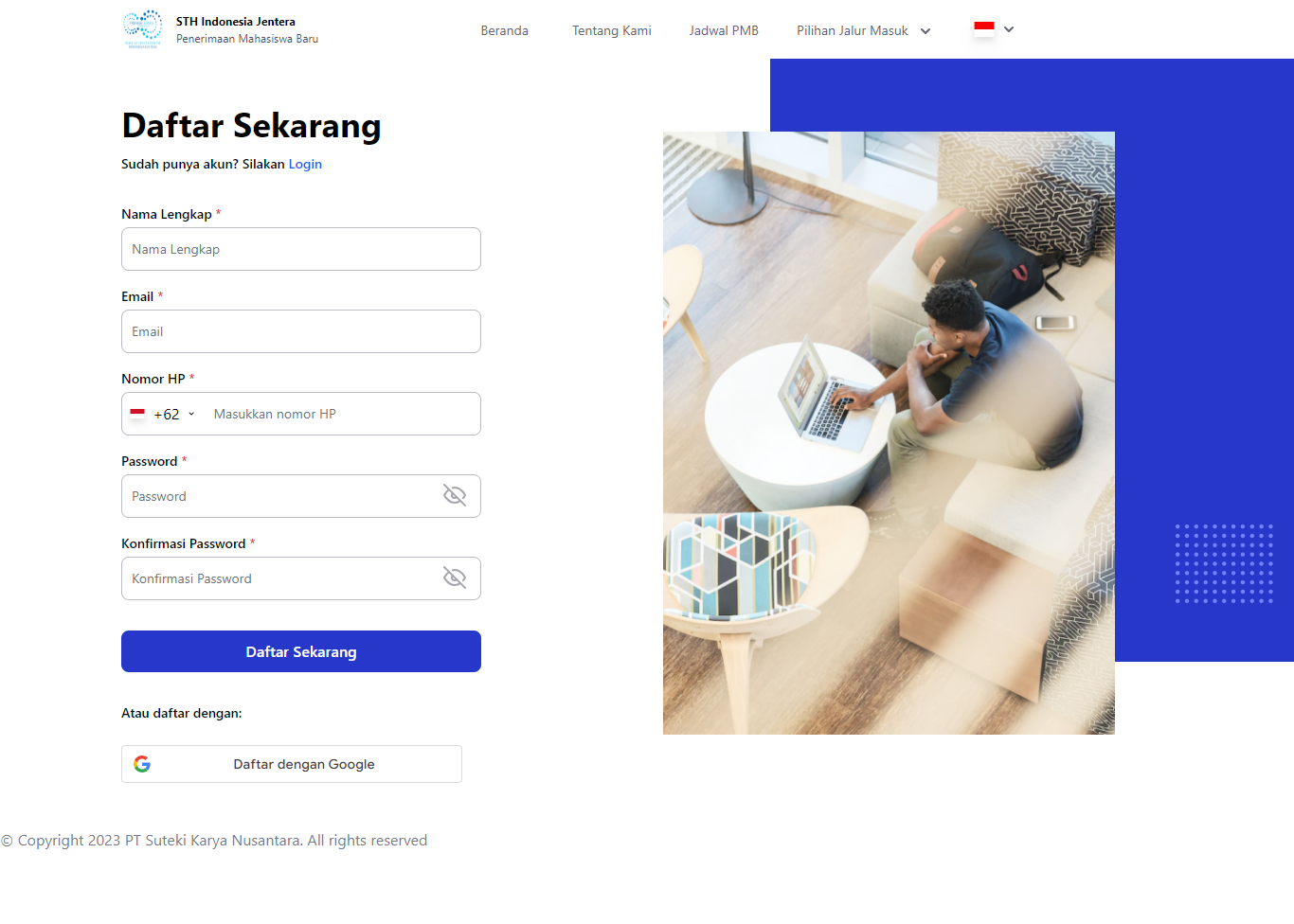 Pendaftaran — STH Indonesia Jentera